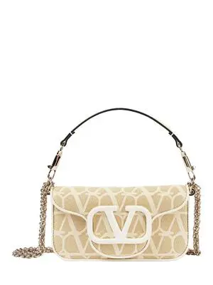 Valentino Garavani Valentino Garavani Small Toile Iconographe Shoulder Bag Beige