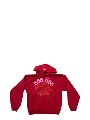 SP5DER Number 555 Hoodie - Red