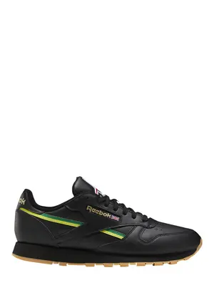 REEBOK Classic Leather Jamaican Flag Sneakers - Black