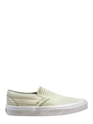 VANS Classic Slip-on Moto Leather Sneakers - Cream