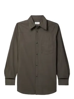 LEMAIRE Cotton-poplin Shirt - Brown