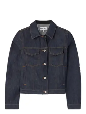 Loewe Anagram Appliquéd Denim Jacket - Blue