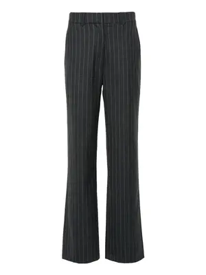 ANINE BING Drew Pinstripe Trousers - Grey