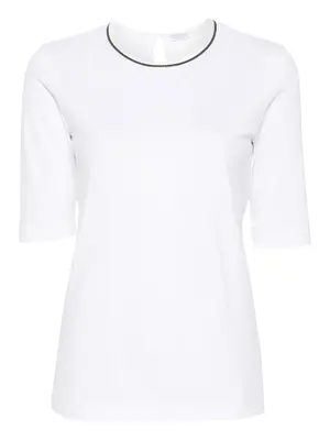 Brunello Cucinelli Monili-detail T-shirt - White