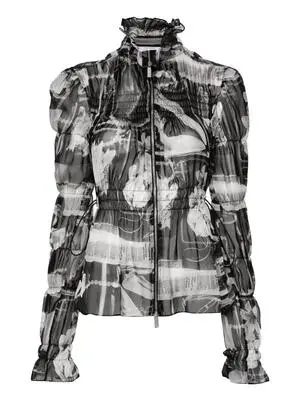 Off-White Xray Silk Blouse - Black