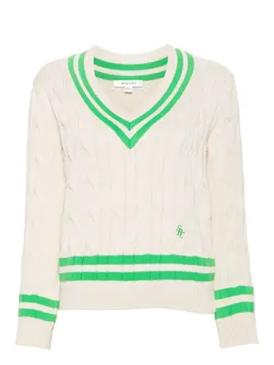 SPORTY & RICH Cable-knit Jumper - White