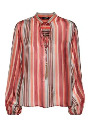Liu Jo Tassel-detail Striped Blouse - Red