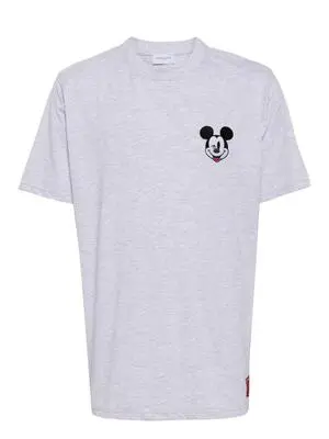 FAMILY FIRST Mickey Mouse-print Cotton T-shirt - Grey