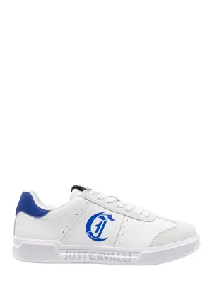 Just Cavalli Logo-print Leather Sneakers - White