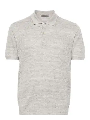 Corneliani Speckle-knit Polo Shirt - Grey