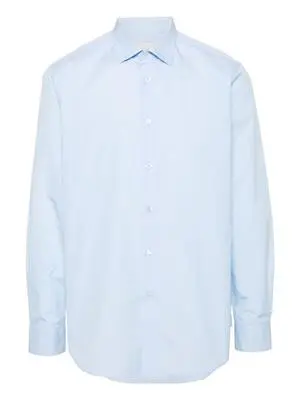 Paul Smith Cotton Poplin Shirt - Blue