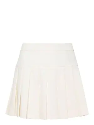Palm Angels Palm Angels Pleated Mini Skirt Neutrals