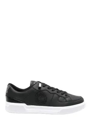 Just Cavalli Logo-patch Leather Sneakers - Black