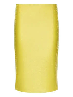 Dolce & Gabbana Sequin-embellished Pencil Skirt - Yellow