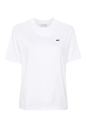 Lacoste Logo-patch Cotton T-shirt - White