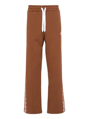 Casablanca Logo-patch Organic Cotton Track Pants - Brown