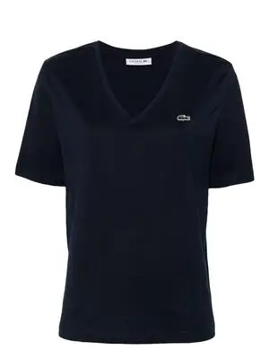 Lacoste Lacoste Logo-Embroidered T-Shirt Blue