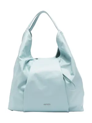 VIC MATIE Logo-plaque Leather Tote Bag - Blue