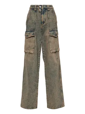 MARANT ETOILE Heilani High-rise Cargo Jeans - Blue