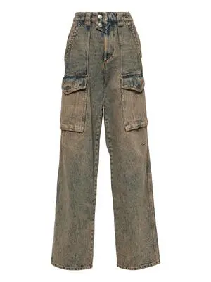 MARANT ETOILE Heilani High-rise Cargo Jeans - Blue