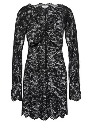 Rabanne Off-the-shoulder Lace Mini Dress - Black