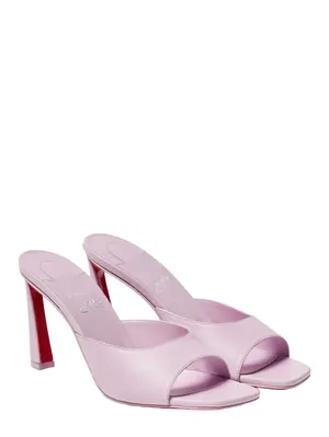 CHRISTIAN LOUBOUTIN Condora Leather Mules - Purple