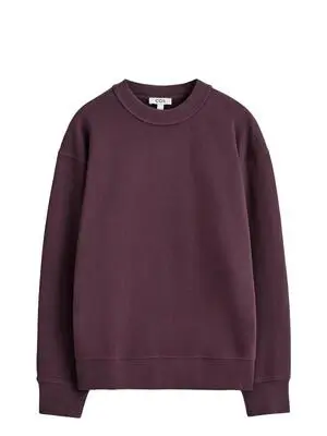Cos Relaxed Washed-cotton Sweatshirt - Red