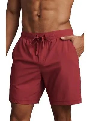 RHONE Rhone Pursuit 7-Inch Unlined Training Shorts Red Brick