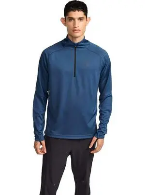 On Climate Knit Quarter Zip Running Top Denim