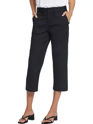 NYDJ Utility High Waist Crop Pants - Black