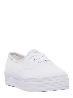 KEDS® Point Platform Sneakers - White Canvas
