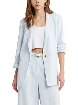 OPEN EDIT Open Edit Relaxed Fit Blazer Blue Illusion