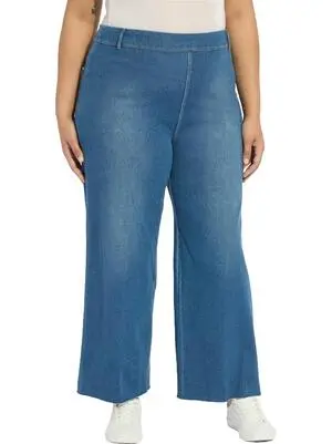 Lyssé Essentials Erin High-waist Wide-leg Pants - Midwash