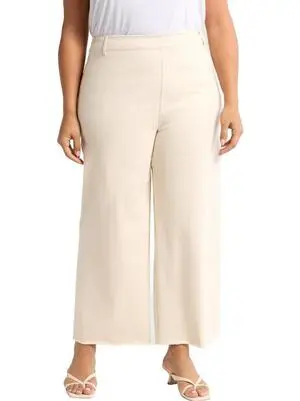 Lyssé Essentials Erin High-waist Wide-leg Pants - Oat