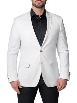 MACEOO Descartes Classic Sport Coat - White