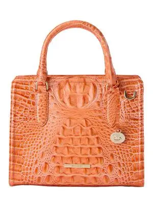Brahmin Cami Croc Embossed Satchel - Solar Orange