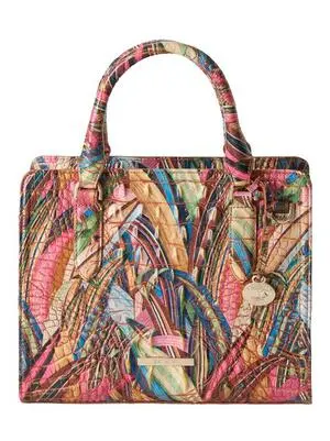Brahmin Cami Croc Embossed Satchel - Sunleaf