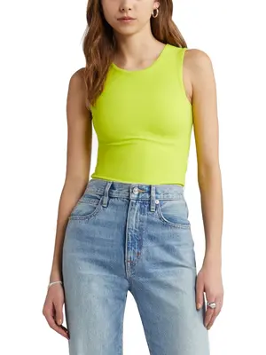 OPEN EDIT Open Edit Crewneck Tank Green Primrose