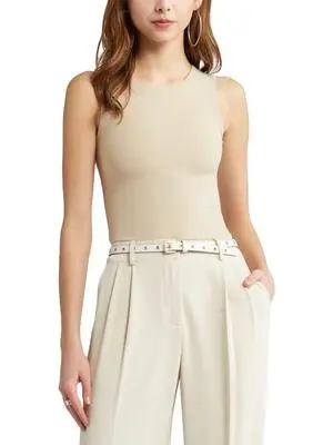 OPEN EDIT Open Edit Crewneck Tank Tan Oxford