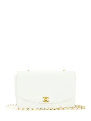 Chanel Caviar Diana Flap Bag - White