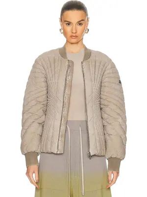 Rick Owens X Moncler Radiance Flight Jacket - Dirt