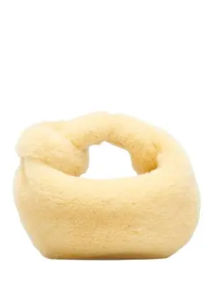 Bottega Veneta The Mini Jodie Shearling Bag Yellow