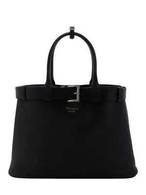 Prada Runway Leather Tote Bag - Black