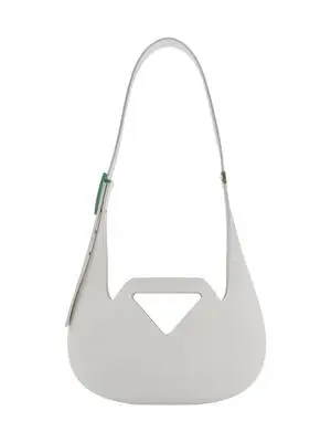 Bottega Veneta Small Punch Rubber Shoulder Bag - White