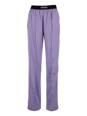 TOM FORD Tom Ford Violet Silk Stretch Pants Purple