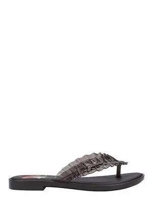 Melissa Slim Thong Sandals - Black