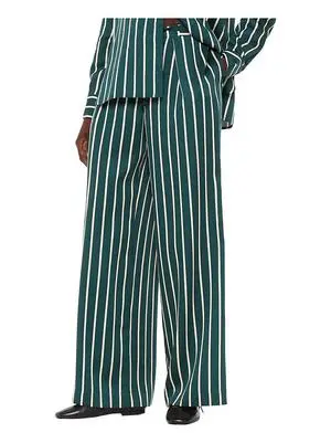 Whistles Alex Striped Trousers - Green/mulit