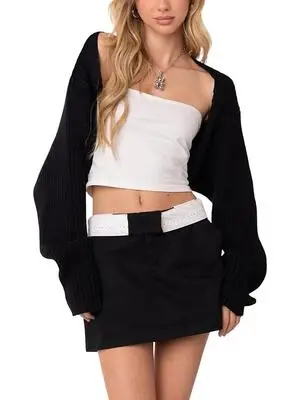 EDIKTED Anya Shrug Sweater - Black