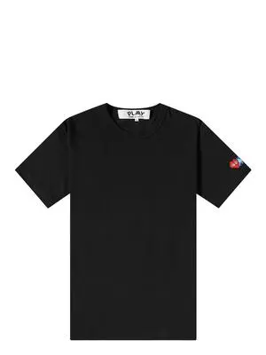 Play Comme Des Garcon X Invader Logo Patch T-shirt - Black