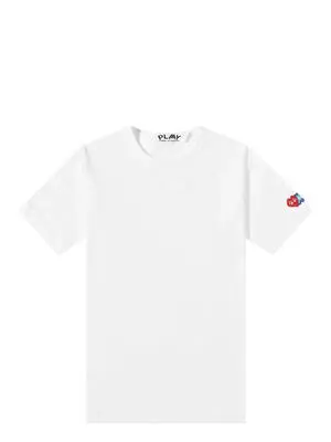 Play Comme Des Garcon X Invader Logo Patch T-shirt - White